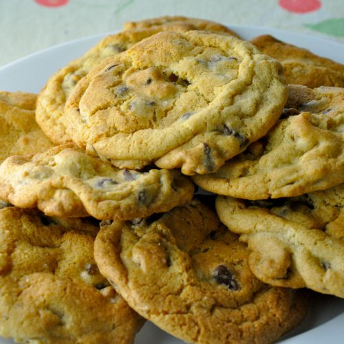 Salty Chocolate Chip Cookies - Veggiecurean