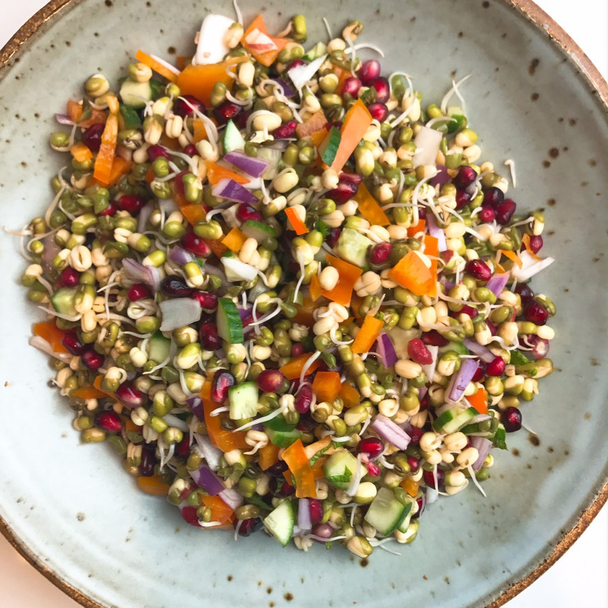 Chopped Sprouts Salad - Veggiecurean