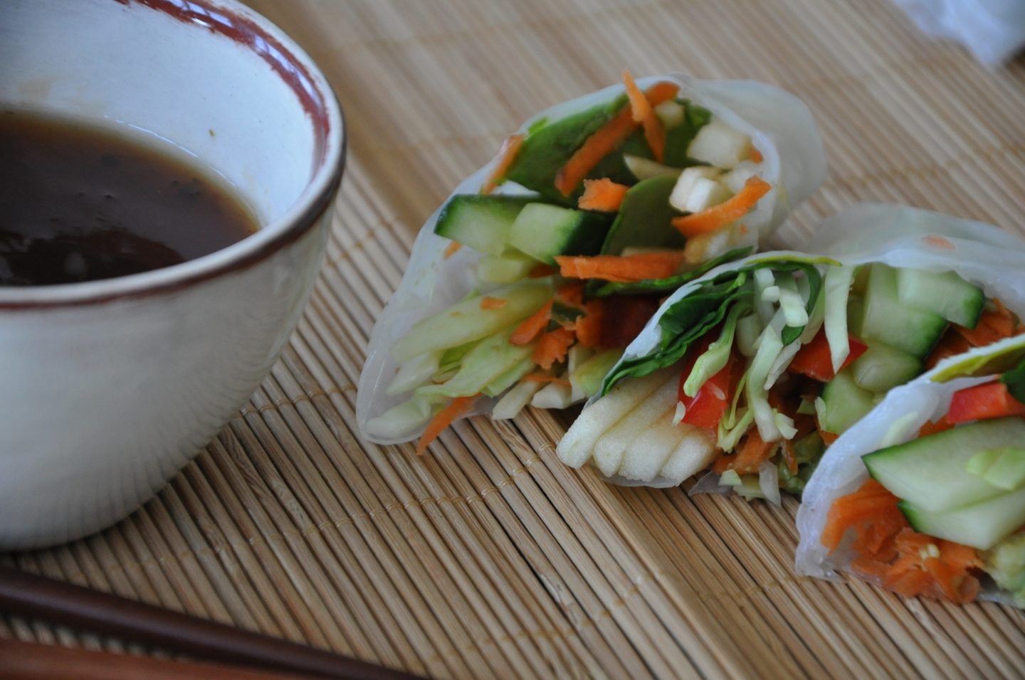 Veggie Rice Paper Wraps 1 - Veggiecurean