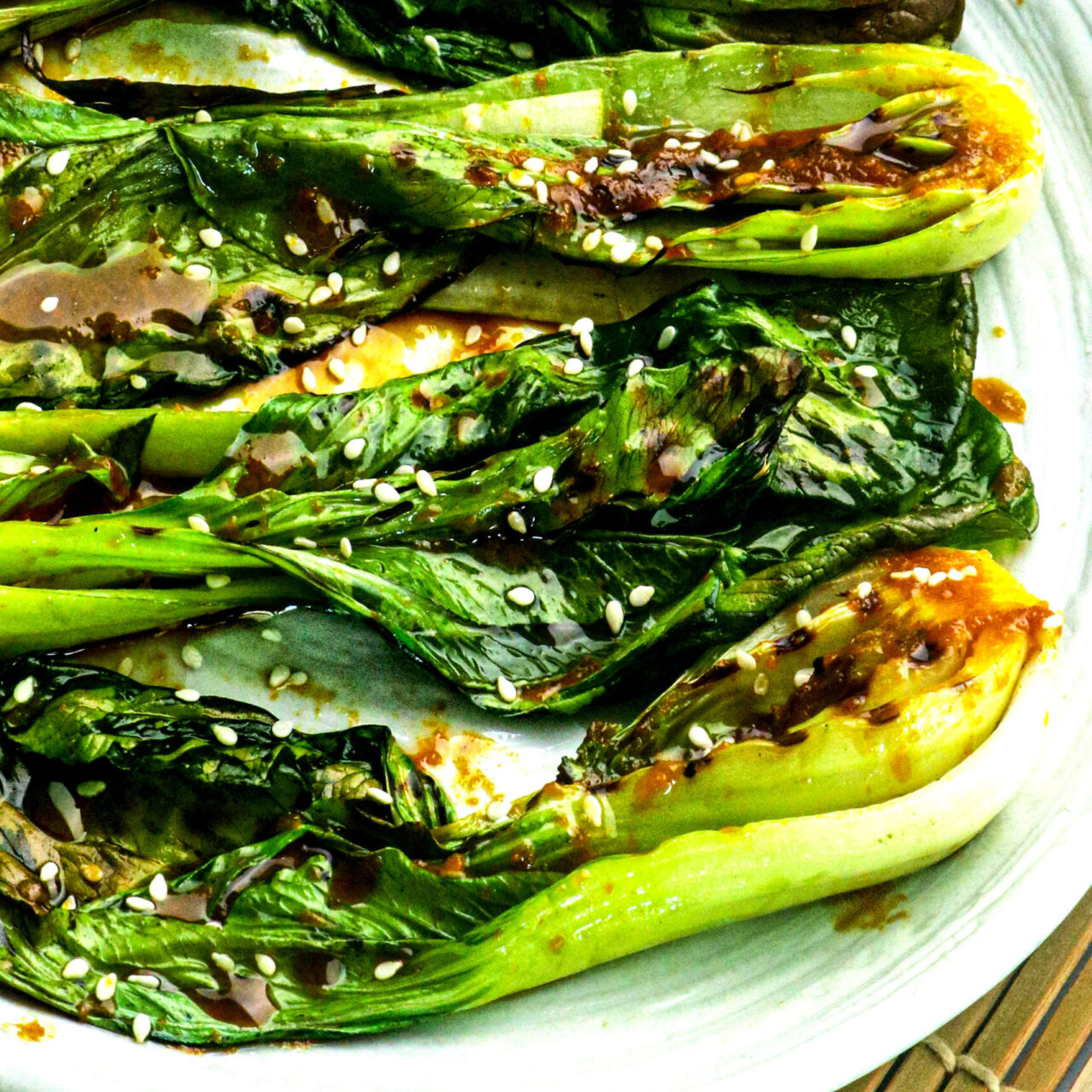 Quick and Easy Miso Glazed Bok Choy | Veggiecurean